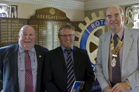 Induction of new member, Keith Davies, on 15th August 2011 - Rotary District